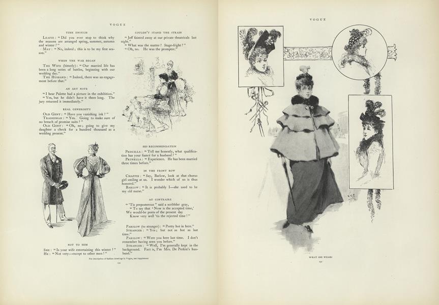 When the War Began | Vogue | MARCH 11, 1893 When the War Began | Vogue | MARCH 11, 1893