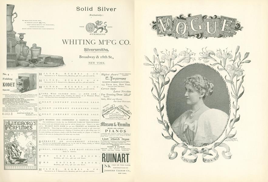 Miss Edwina Post | Vogue | JANUARY 3, 1895