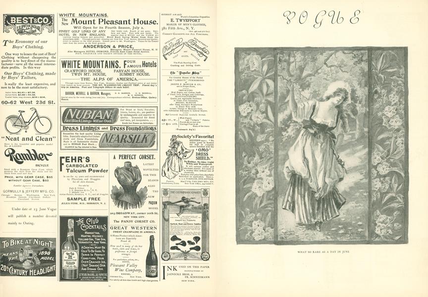 What So Rare As a Day in June | Vogue | JUNE 9, 1898