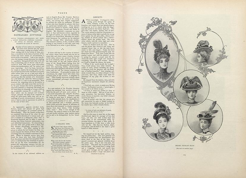 A College Girl | Vogue | OCTOBER 6, 1898