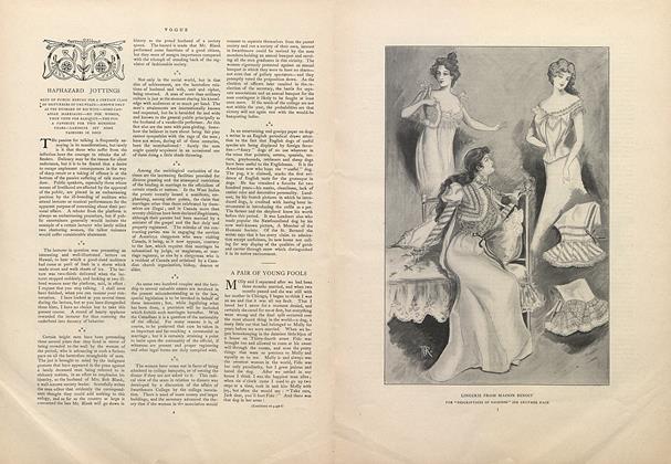 What She Wears: House Party Gowns... | Vogue | JANUARY 5, 1899