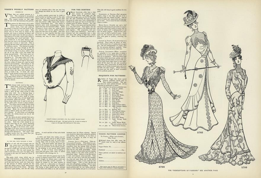 Requests for Patterns | Vogue | JULY 13, 1899