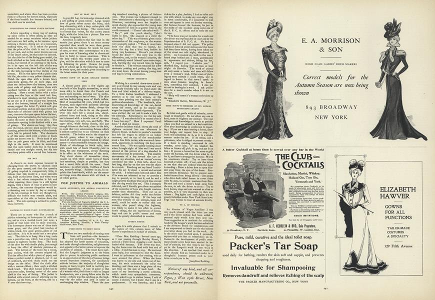 For Justice to Animals | Vogue | OCTOBER 12, 1899