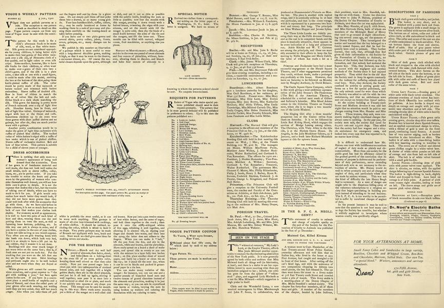 Requests for Patterns | Vogue | JANUARY 4, 1900