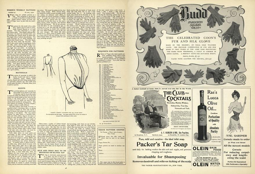 Requests for Patterns | Vogue | JANUARY 18, 1900