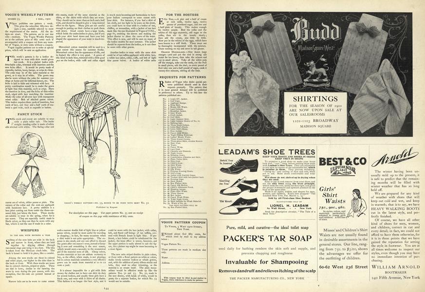 Requests for Patterns | Vogue | MARCH 1, 1900