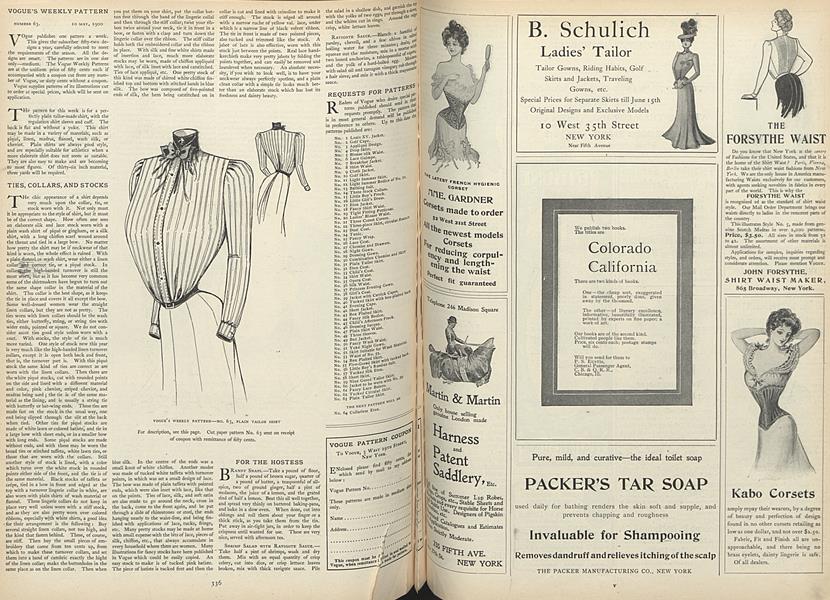 Requests for Patterns | Vogue | May 10, 1900