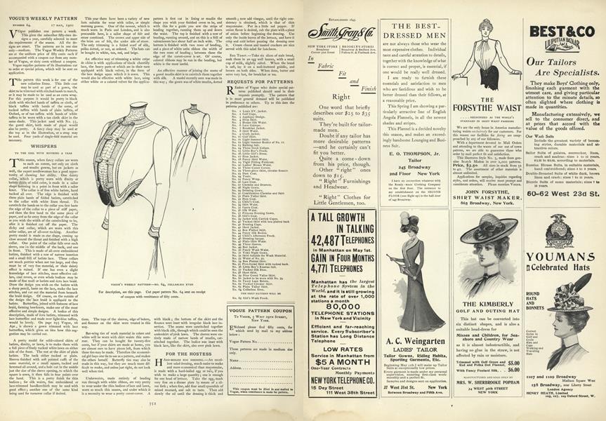 Requests for Patterns | Vogue | MAY 17, 1900