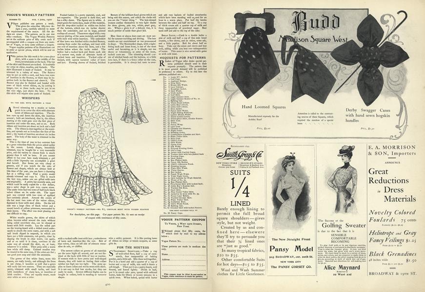Vogue's Weekly Pattern | Vogue | JUNE 7, 1900