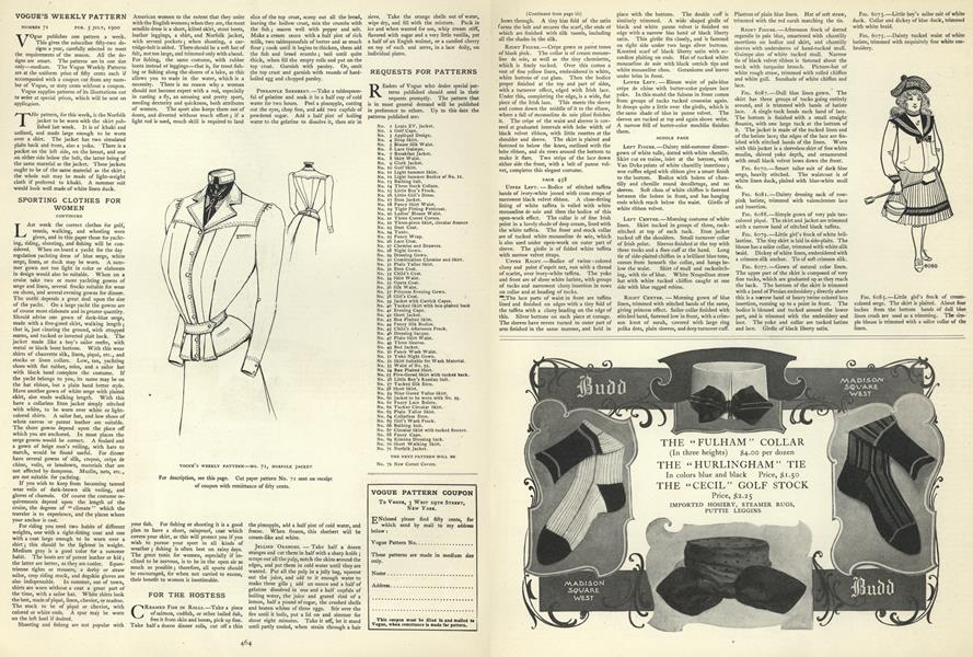 Requests for Patterns | Vogue | JULY 5, 1900