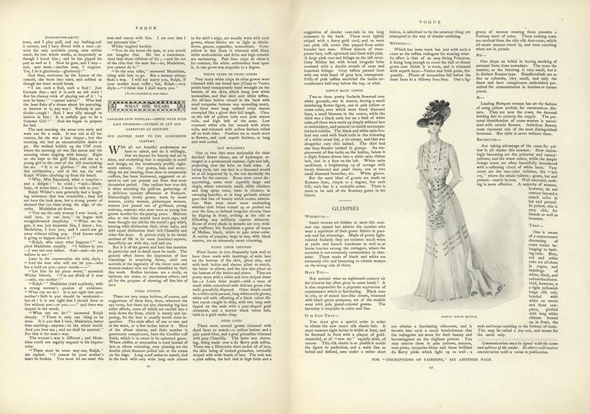 Cavalier Cuff Popular/Gowns with Dyed Lace Trimming... | Vogue | AUGUST ...