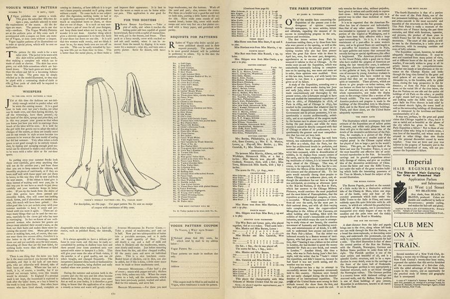 Requests for Patterns | Vogue | SEPTEMBER 6, 1900