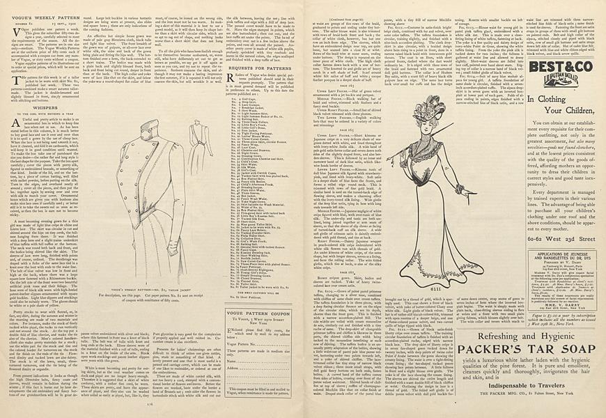 Requests for Patterns | Vogue | September 13, 1900