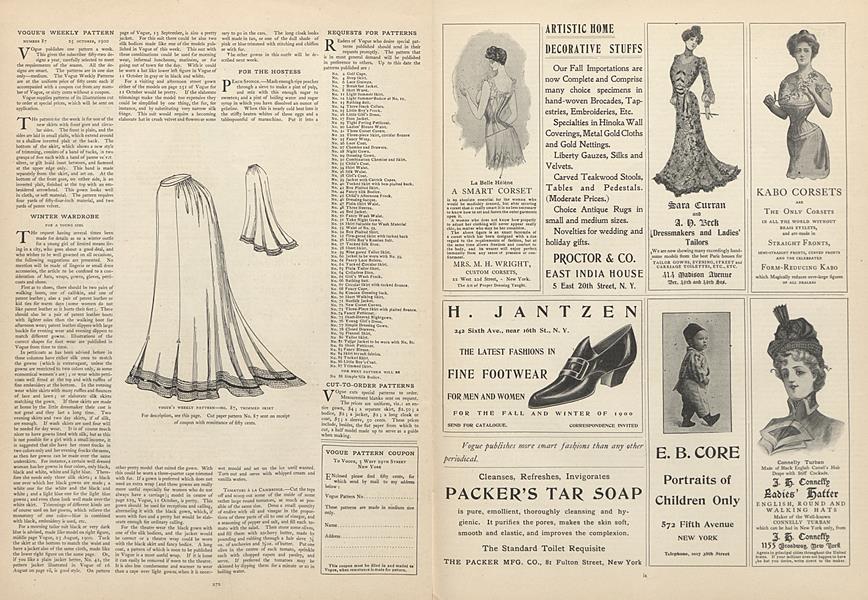 Cut-to-Order Patterns | Vogue | October 25, 1900