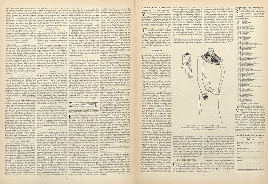 Cut-to-order Patterns | Vogue | December 6, 1900