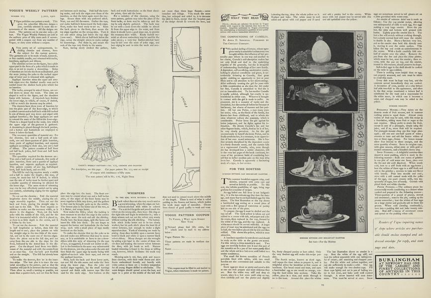 Vogue's Weekly Pattern | Vogue | July 3, 1902