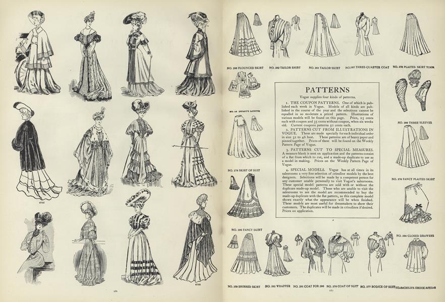 Patterns: Vogue Supplies Four Kinds of Patterns | Vogue | February 23, 1905