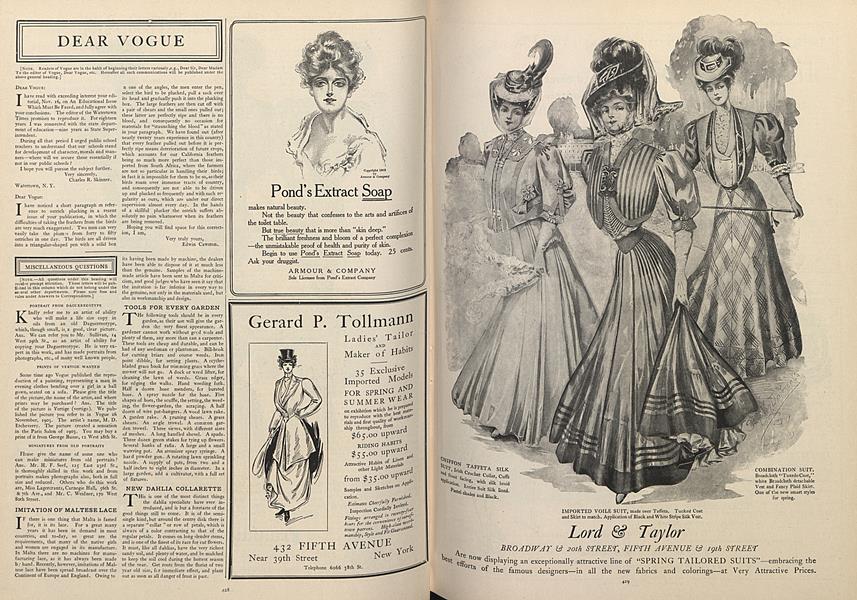 Miscellaneous Questions | Vogue | March 15, 1906