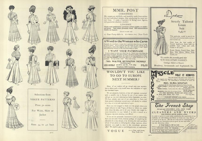 Selections from Vogue Patterns | Vogue | APRIL 4, 1907
