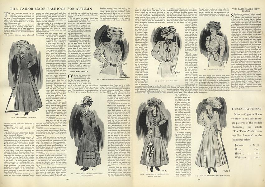 The Tailor-Made Fashions for Autumn | Vogue | SEPTEMBER 19, 1907
