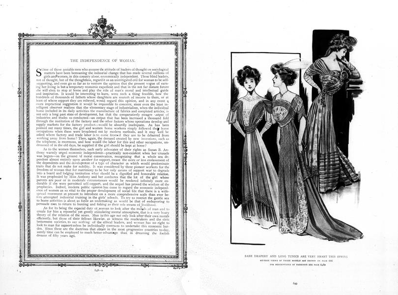 The Independence of Women | Vogue | MAY 7, 1908