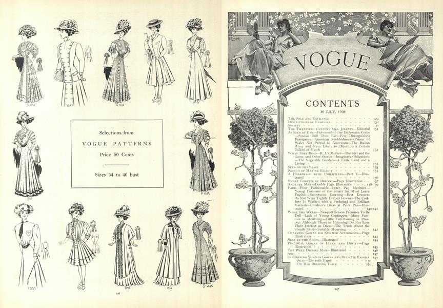 Selections from Vogue Patterns | Vogue | JULY 30, 1908
