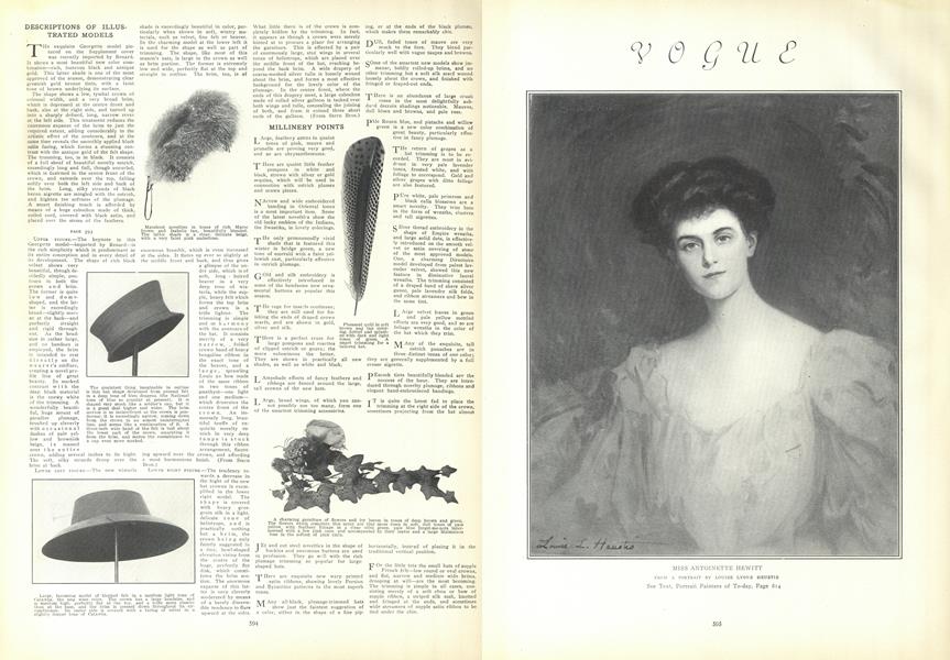 Descriptions of Illustrated Models | Vogue | October 15, 1908
