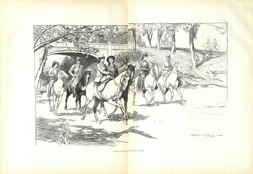 Riding Class in Central Park | Vogue | October 15, 1908