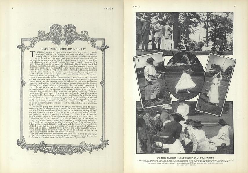 Justifiable Pride of Country | Vogue | JULY 1, 1909