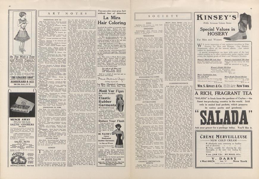 Art Notes Vogue January 29 1910