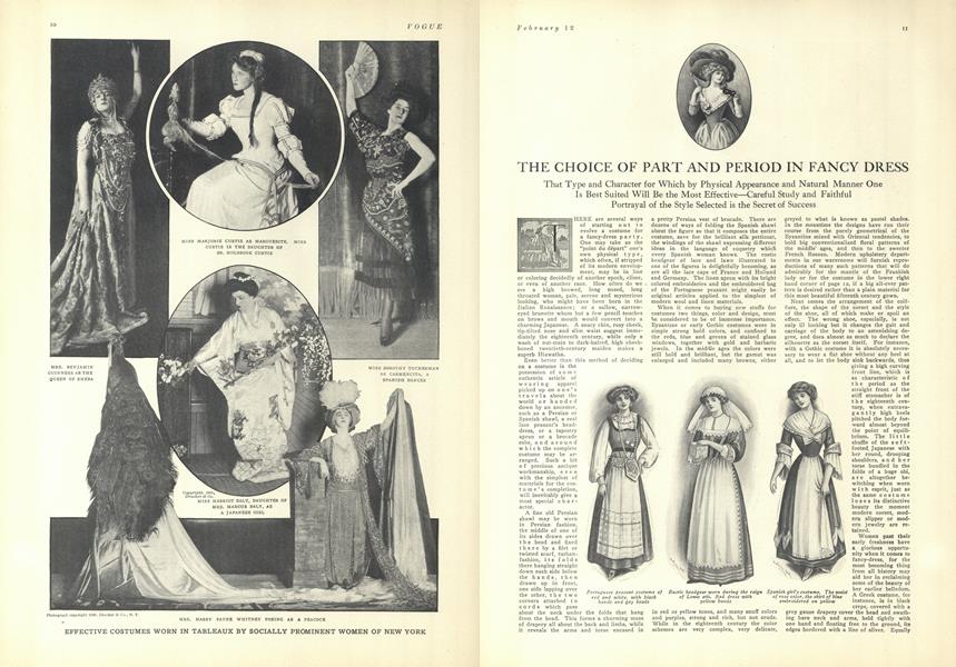 The Choice of Part and Period of Fancy Dress | Vogue | FEBRUARY 12, 1910