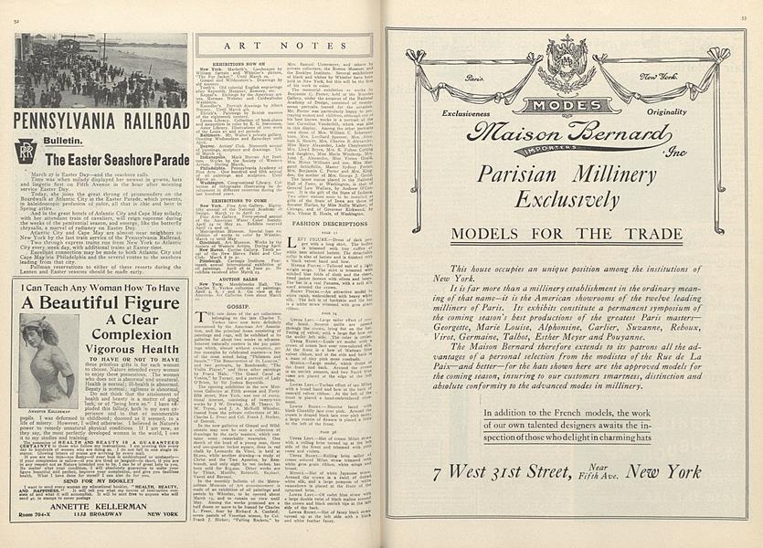 Art Notes Vogue March 1 1910