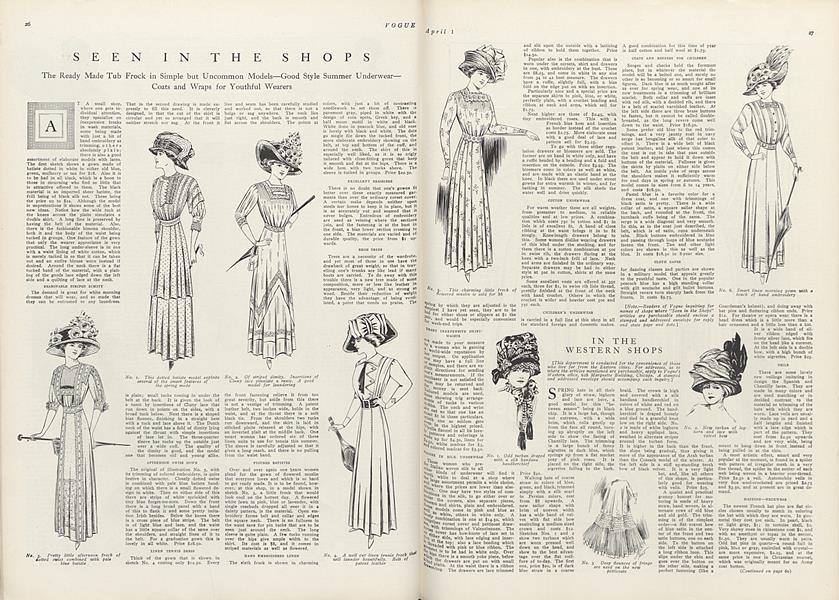 In the Western Shops | Vogue | APRIL 1, 1910