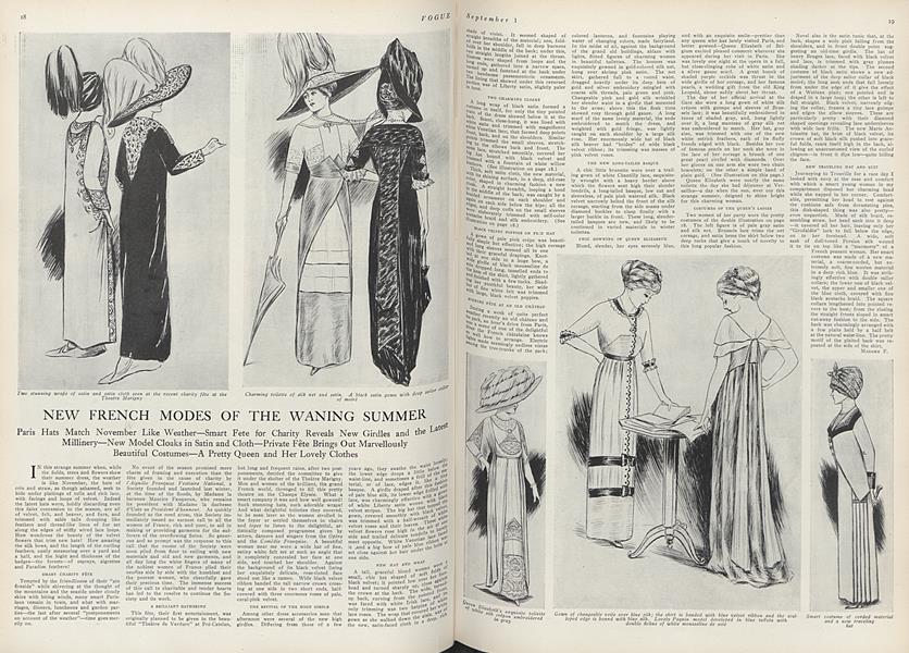 New French Modes of the Waning Summer | Vogue | SEPTEMBER 1, 1910