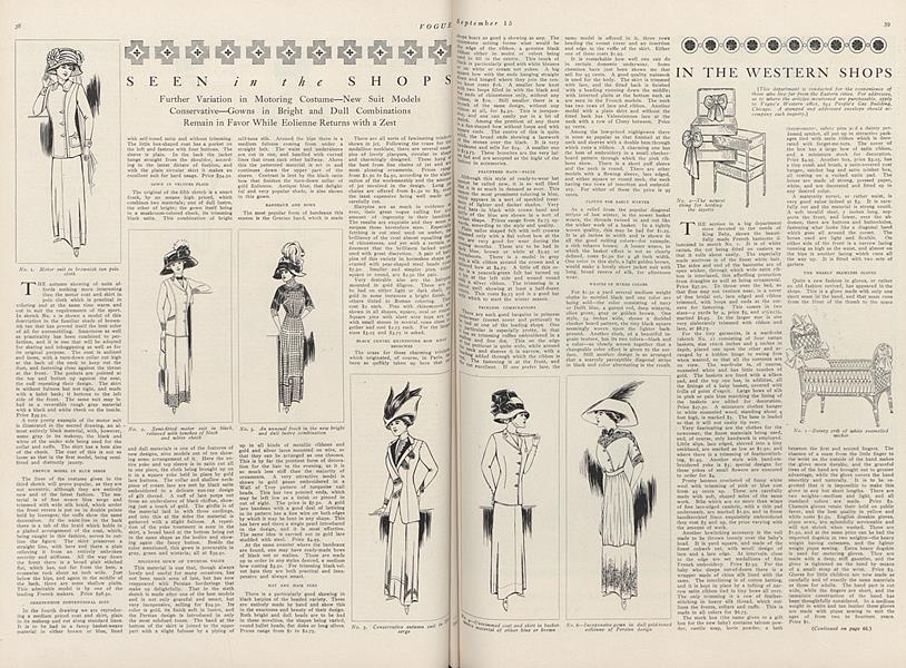In the Western Shops | Vogue | SEPTEMBER 15, 1910