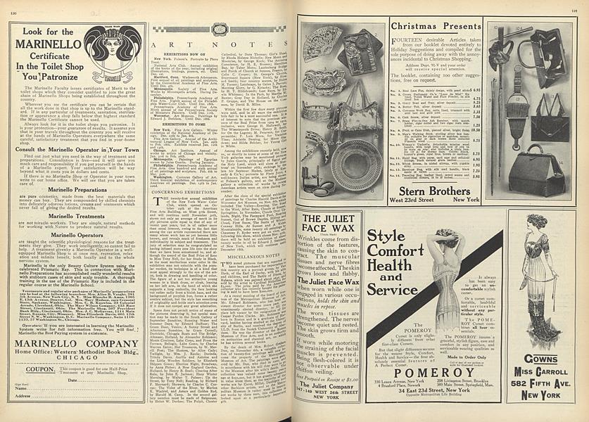 Art Notes Vogue December 1 1910