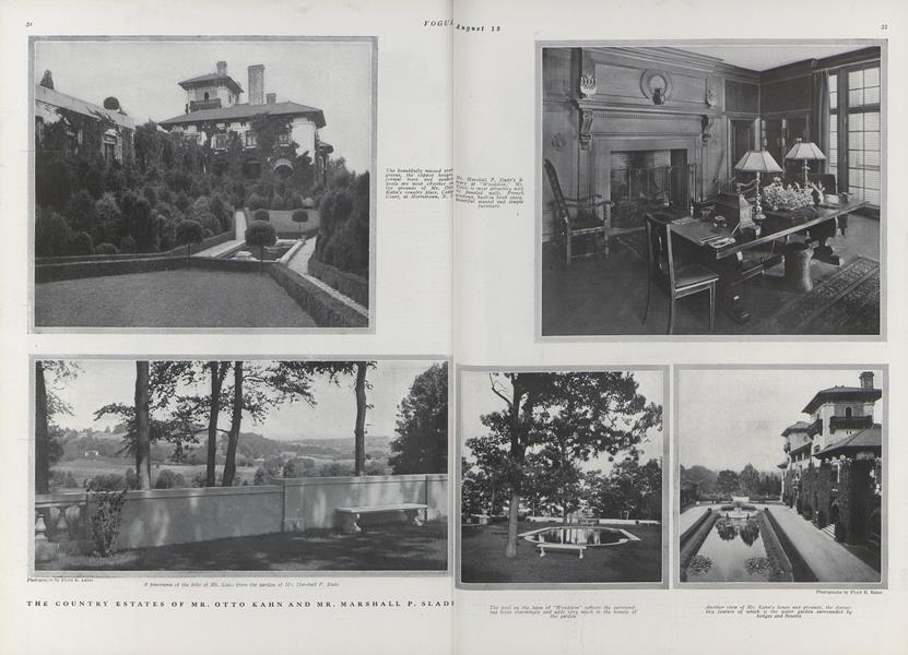The Country Estates of Mr. Otto Kahn and Mr. Marshall P. Slade | Vogue ...