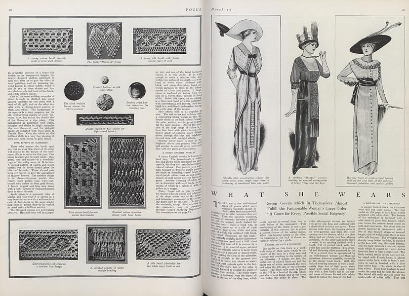 What She Wears | Vogue | March 15, 1912