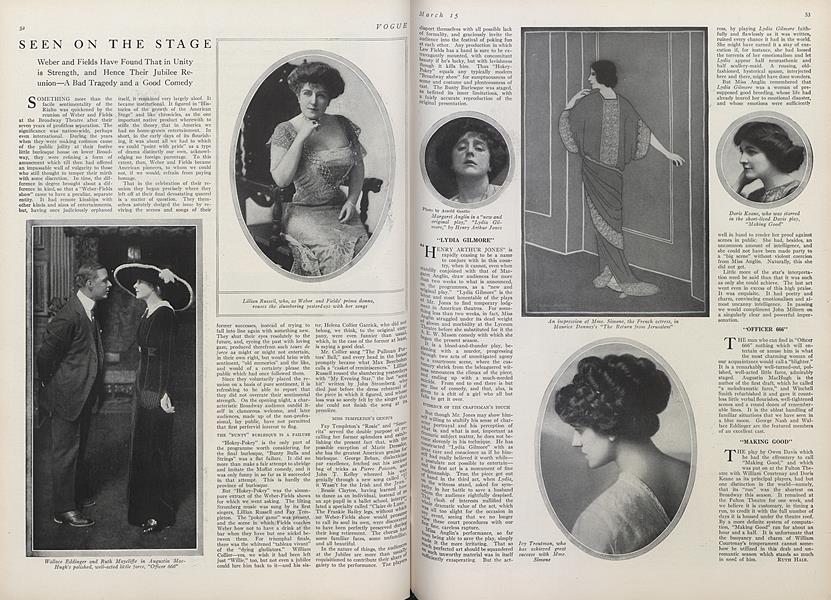 Seen on the Stage | Vogue | March 15, 1912
