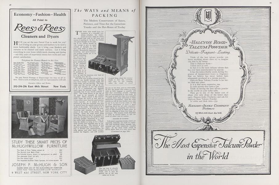 The Ways and Means of Packing | Vogue | May 1, 1913