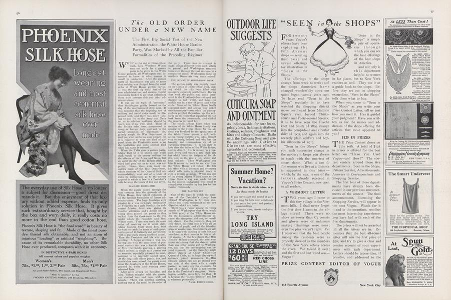 The Old Order Under a New Name | Vogue | June 15, 1913
