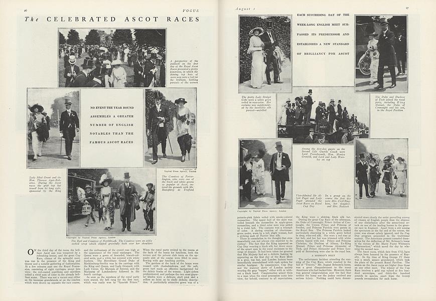 The Celebrated Ascot Races | Vogue | August 1, 1913