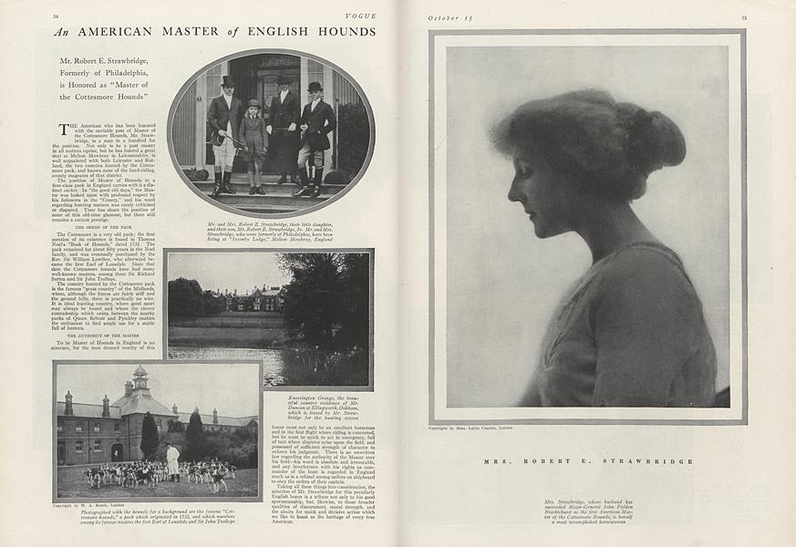 Mrs. Robert E. Strawbridge | Vogue | OCTOBER 15, 1913