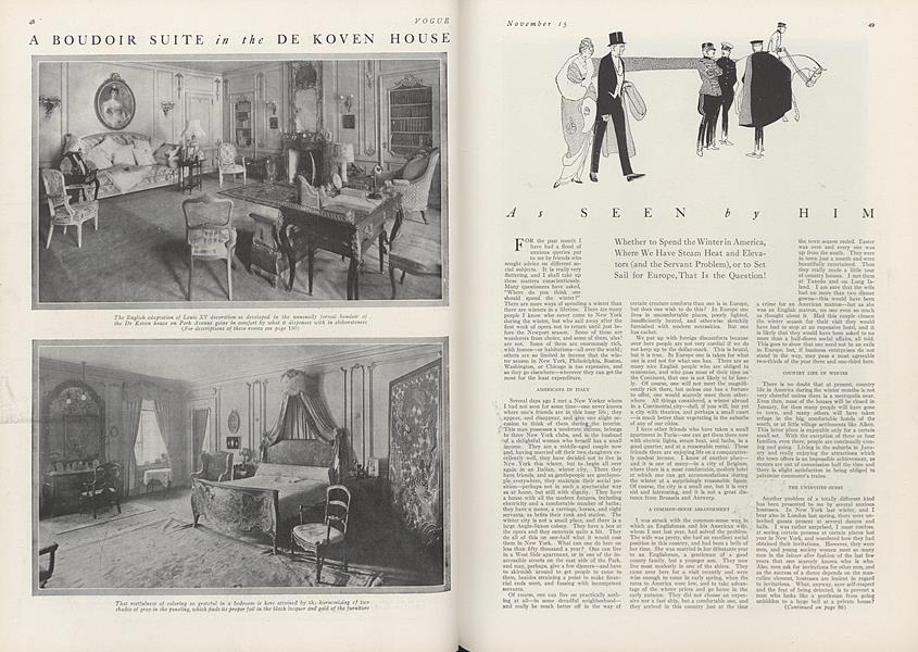 A Boudoir Suite in the De Koven House | Vogue | November 15, 1913