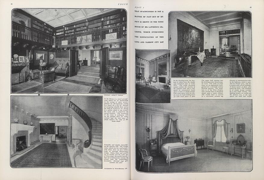 The Town House of Mr. Lawrence Gillespie | Vogue | APRIL 1, 1914