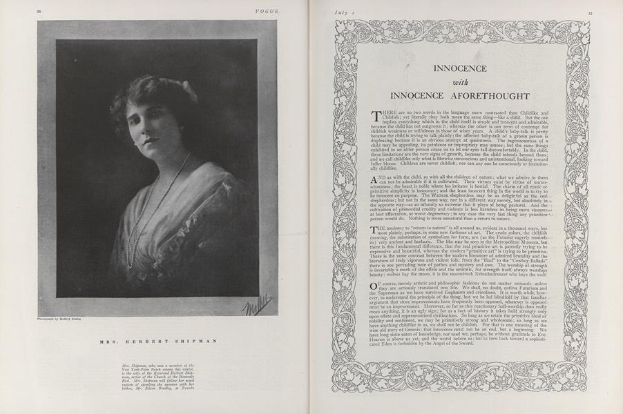 Mrs. Herbert Shipman | Vogue | July 1, 1914