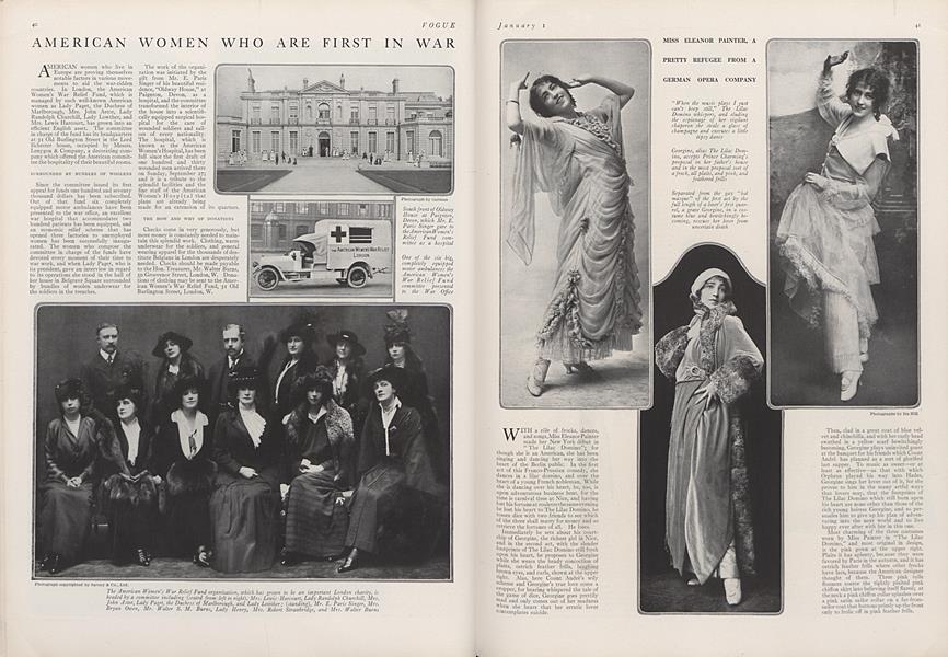 American Women Who are First in War | Vogue | JANUARY 1, 1915