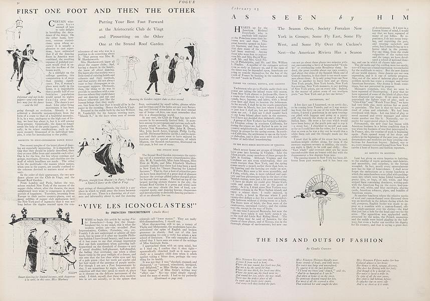 "Vive Les Iconoclastes!" | Vogue | February 15, 1915