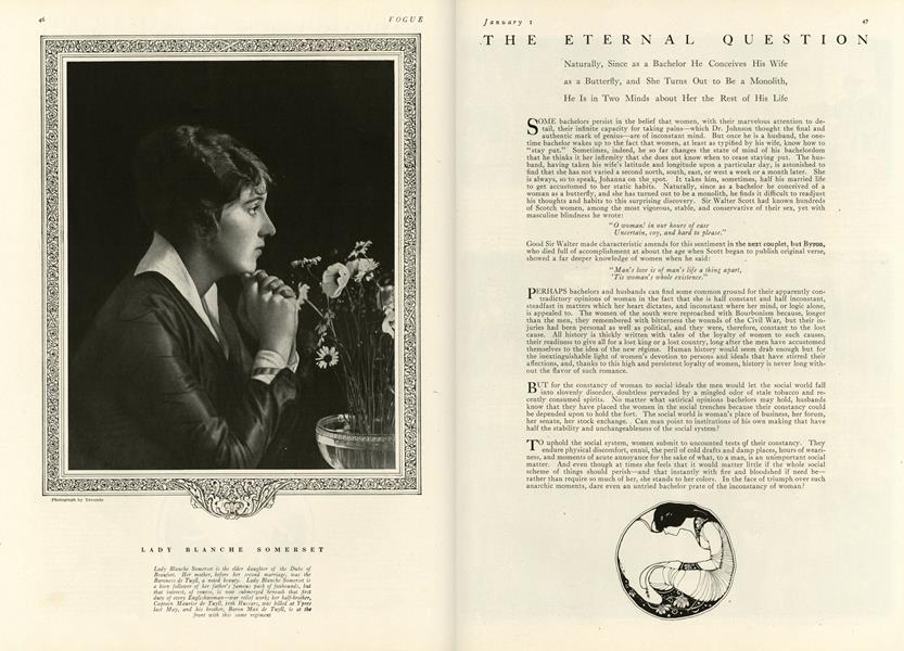 The Eternal Question | Vogue | JANUARY 1, 1916 The Eternal Question | Vogue | JANUARY 1, 1916