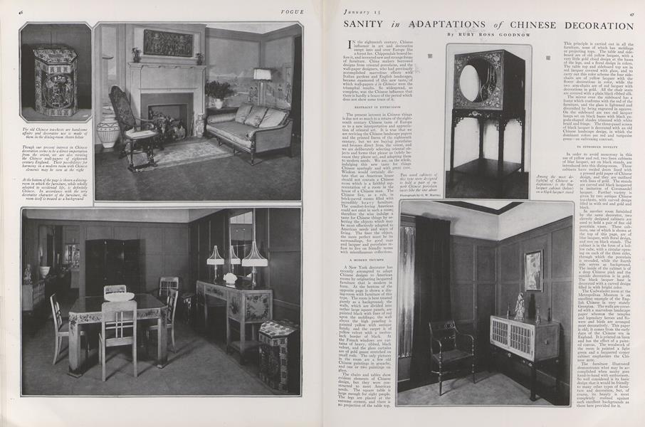 Sanity in Adaptations of Chinese Decoration | Vogue | January 15, 1916